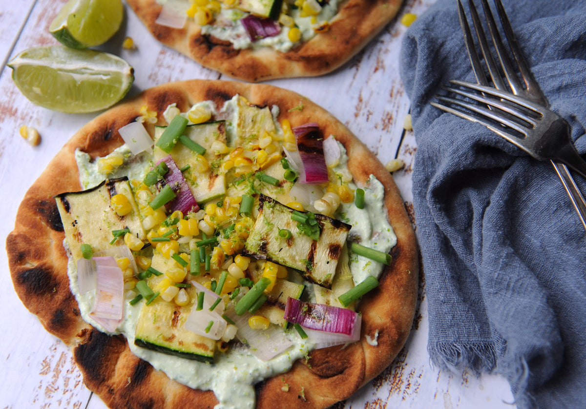 Zesty Zucchini Corn Flatbread – Catenafarm